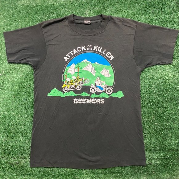 BMW | Shirts | Vintage 8s Bmw Motorcycle Shirt Single Stitch Beemer Tee ...